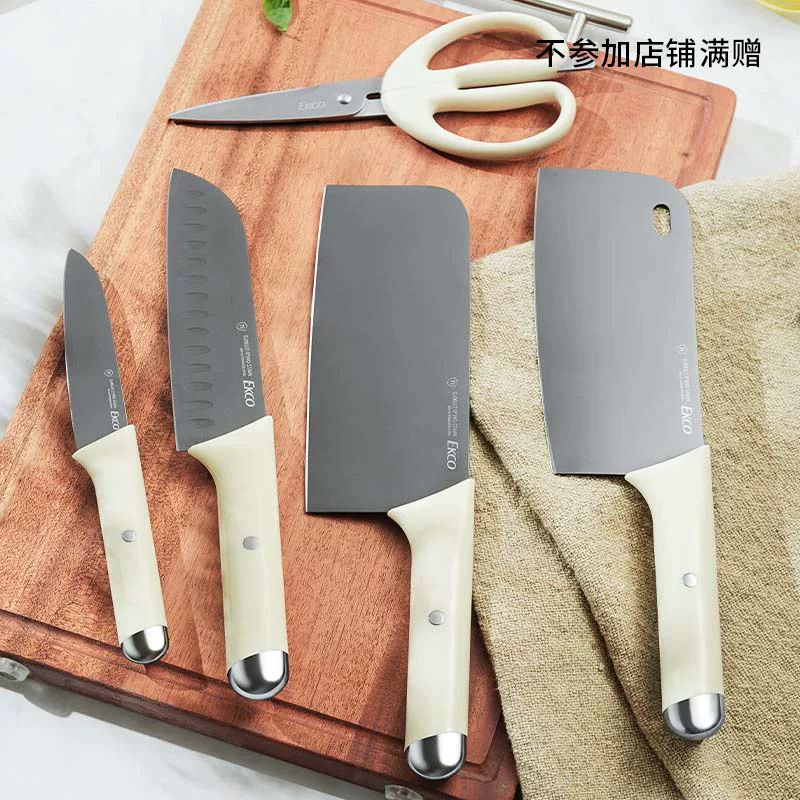 5-Piece Stainless Steel Knife Set with Retro Curved Block - Affordable ...
